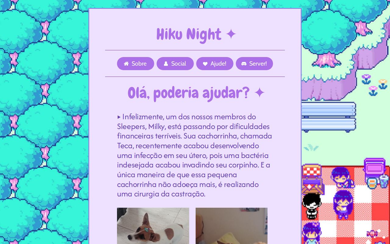 hiku night ajude, por favor!